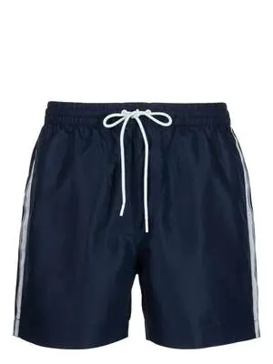 Calvin Klein Logo-tape Swim Shorts - Blue