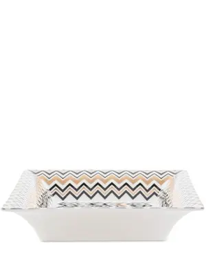 Missoni Zigzag-print Porcelain Trinket Tray - Gold