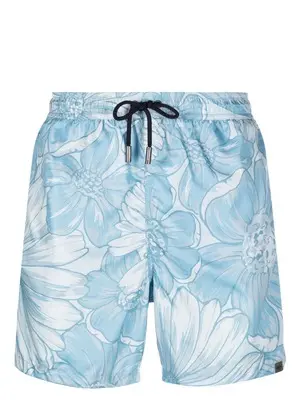 Aspesi Floral-print Swim Shorts