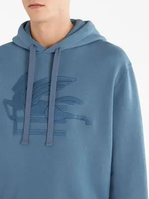 Etro Logo-embroidered Cotton Hoodie