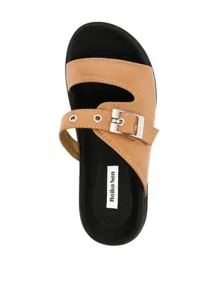 REIKE NEN Buckle-fastening Leather Sandals - Brown