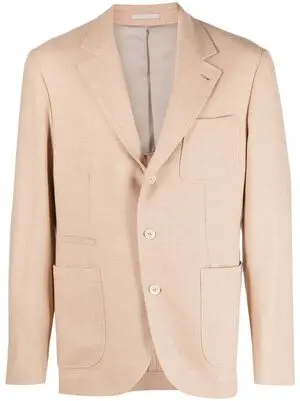 Brunello Cucinelli Notched-lapel Single-breasted Blazer - Neutrals