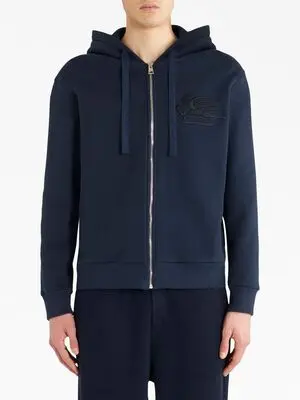 Etro Logo-embroidered Zip-up Cotton Jacket