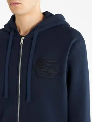 Etro Logo-embroidered Zip-up Cotton Jacket