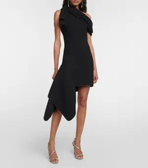 Maticevski Rigor Asymmetric Crepe Mini Dress
