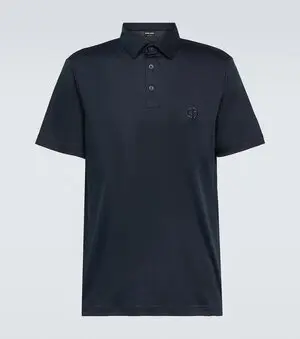 Giorgio Armani Cotton Polo Shirt - Blue