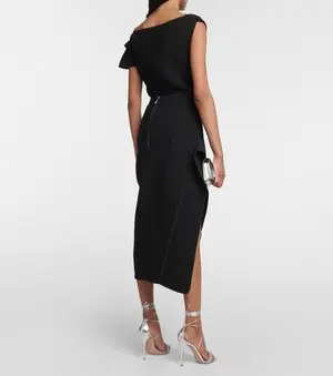 Maticevski Narrate Side-slit Crepe Pencil Skirt