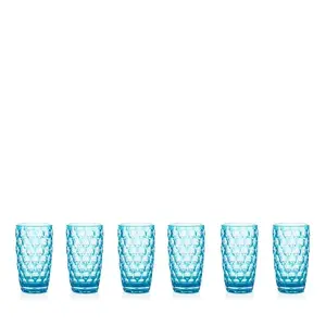 MARIO LUCA GIUSTI Acrylic Lente Acrylic Highball, Set Of 6 - Turquoise