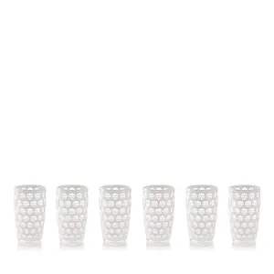 MARIO LUCA GIUSTI Acrylic Lente Acrylic Highball, Set Of 6 - White
