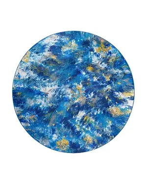 DALYN RUG COMPANY Kikiamo Kk17 Round Area Rug, 8' X 8 - Pacifica/blue