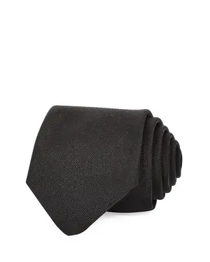 BOSS Ribbed Silk Neck Tie - Black
