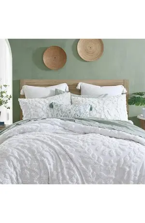 PERI HOME Chenille Laurel Comforter & Shams Set - White