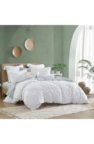 PERI HOME Chenille Laurel Comforter & Shams Set - White