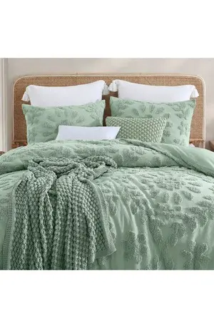 PERI HOME Chenille Laurel Duvet Cover & Shams Set - Sage