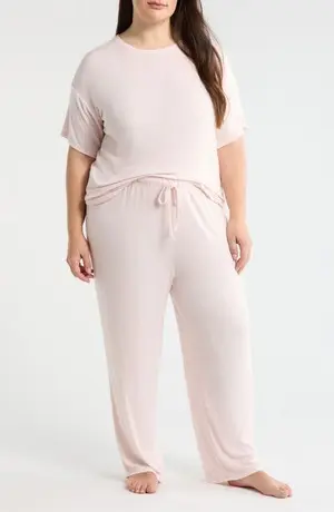 Nordstrom Moonlight Eco Easy Rib Pajamas - Pink Loft