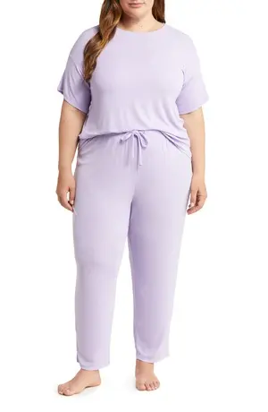 Nordstrom Moonlight Eco Easy Rib Pajamas Purple Betta