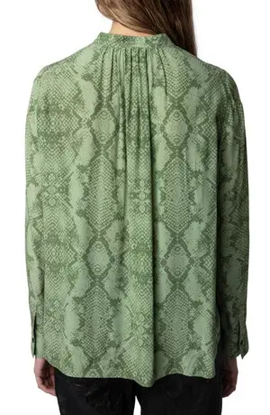 Zadig&Voltaire Tink Python Print Popover Shirt