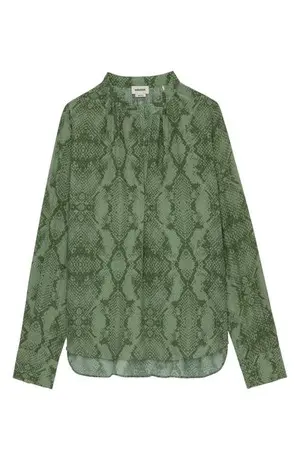 Zadig&Voltaire Tink Python Print Popover Shirt