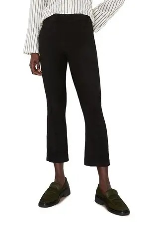 VINCE Vince Lambskin Suede Crop Flare Leg Pants