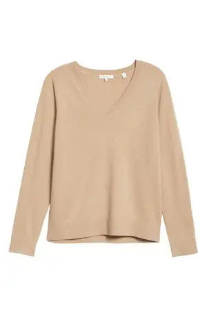 Vince Weekend V-neck Cashmere Sweater - Camel