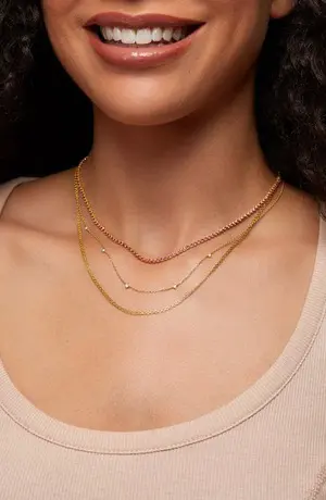 Bony Levy 14k Gold Pattern Chain Necklace