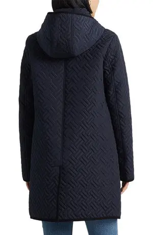 Ralph Lauren Quilted Hooded Coat - Dk Navy
