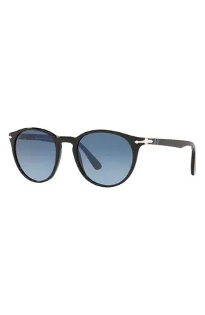 Persol 52mm Gradient Round Sunglasses - Black