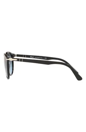 Persol 52mm Gradient Round Sunglasses - Black