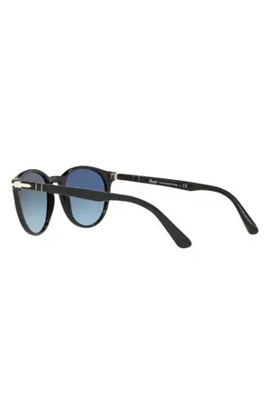 Persol 52mm Gradient Round Sunglasses - Black