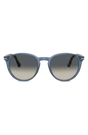 Persol 52mm Gradient Round Sunglasses - Navy