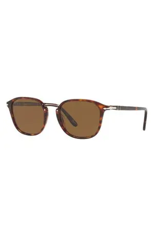 Persol 53mm Polarized Sunglasses - Green Tort