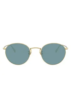 Oliver Spencer Coleridge Sun 50mm Round Sunglasses - Gold