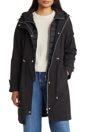 Sam Edelman Water-resistant Rain Jacket With Bib