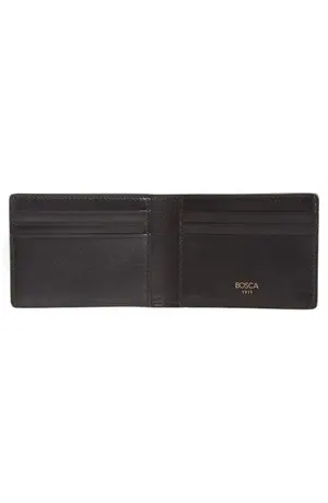 Bosca Leather Bifold Wallet - Black