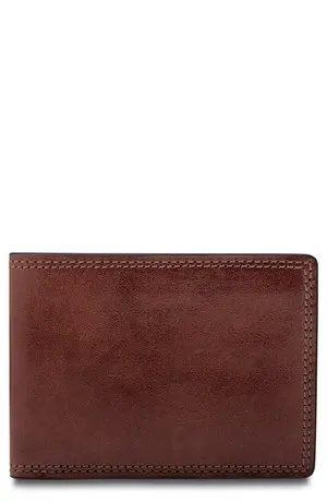 Bosca Leather Bifold Wallet - Dark Brown