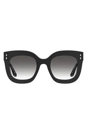 Isabel Marant 52mm Square Sunglasses - Black/dark Grey Shaded