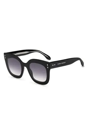 Isabel Marant 52mm Square Sunglasses - Black/dark Grey Shaded