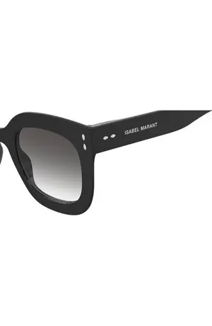 Isabel Marant 52mm Square Sunglasses - Black/dark Grey Shaded