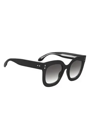 Isabel Marant 52mm Square Sunglasses - Black/dark Grey Shaded