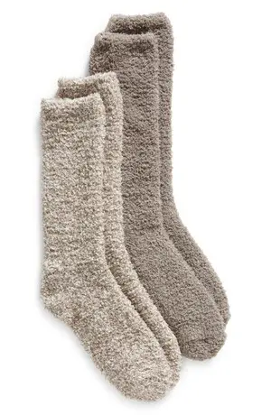 Barefoot Dreams Barefoot Dreams 2-Pack CozyChic™ Socks Gray Skies Multi