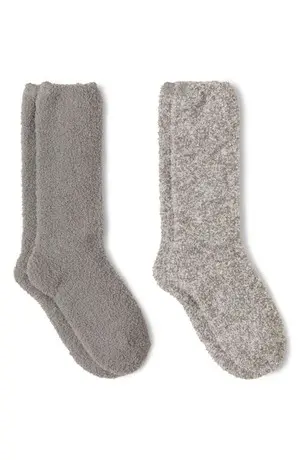 Barefoot Dreams Barefoot Dreams 2-Pack CozyChic™ Socks Pewter Multi