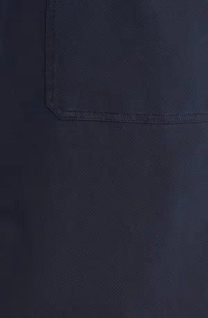 Caslon Relaxed Zip Front Twill Midi Skirt