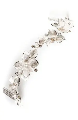 Brides & Hairpins Noemie Crown Halo Comb - Silver