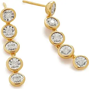 Monica Vinader Monica Vinader Diamond Essentials Cocktail Drop Earrings 18k Gold Vermeil/diamond
