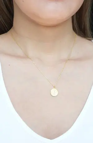 Argento Vivo Virgin Mary Coin Pendant Necklace