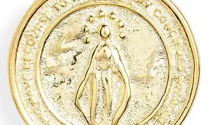 Argento Vivo Virgin Mary Coin Pendant Necklace
