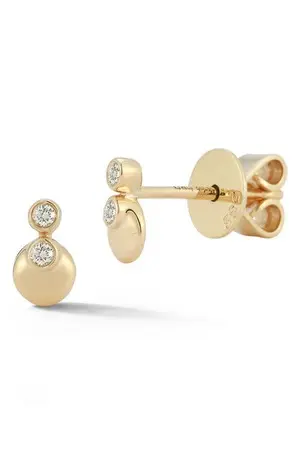 DANA REBECCA DESIGNS Lulu Jack Diamond Stud Earrings - Yellow Gold