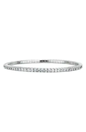 Bony Levy Audrey Stretchy Diamond Bangle 18k White Gold