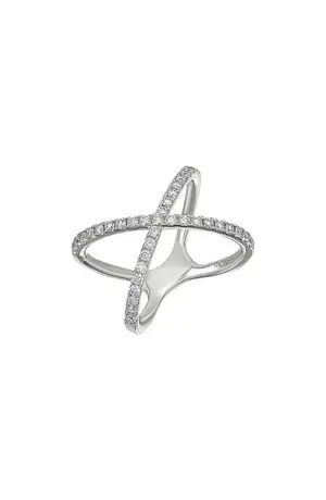 Bony Levy Audrey Diamond Crossover Ring - 18k White Gold