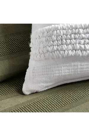 Dkny Textured Stripe Cotton Accent Pillow